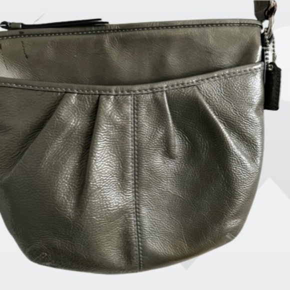 Coach | Bags | Coach Vintage Olive Green Patent Leather Swing Pack ...